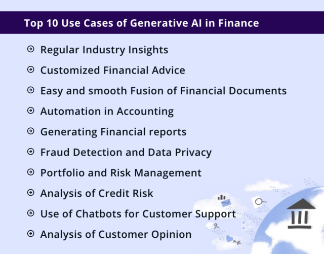 Top 10 use cases of Generative AI in finance